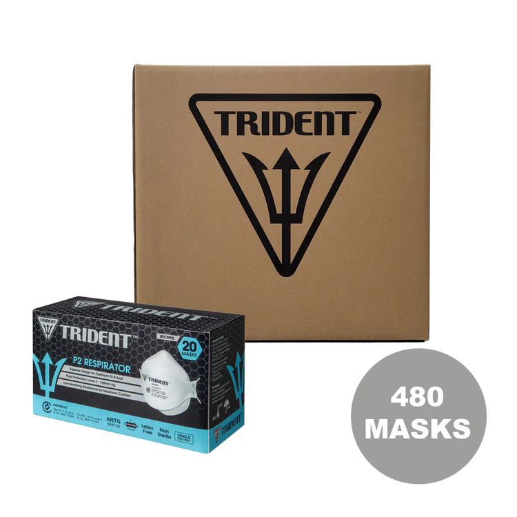 Trident® P2 Level 3 Surgical Respirator - Carton 480 Masks ...